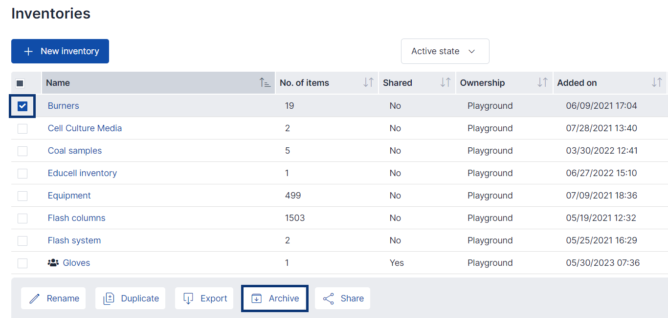 How to Archive and Delete Inventories and Items